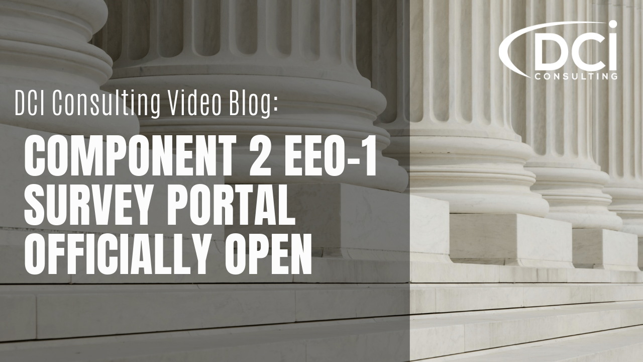 DCI Video Blog: Component 2 EEO-1 Survey Portal Officially Open